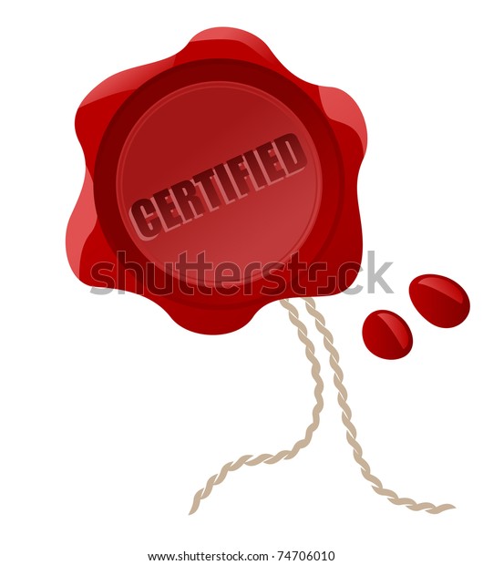 Wax Stamp Cord Raster Version Vector Stock Illustration 74706010 ...