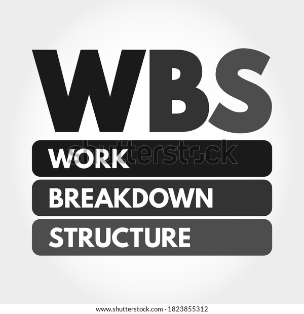 Wbs Work Breakdown Structure Acronym Business Stock Illustration ...