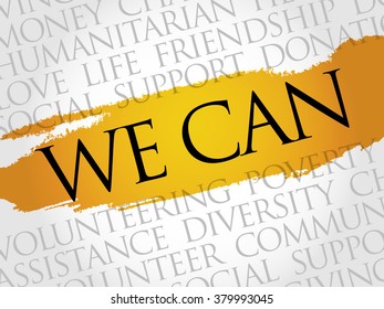 We Can Word Cloud Concept Stock Illustration 379993045 | Shutterstock