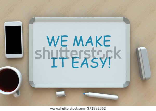 We Make Easy Message On Whiteboard Stock Illustration 371552362 ...