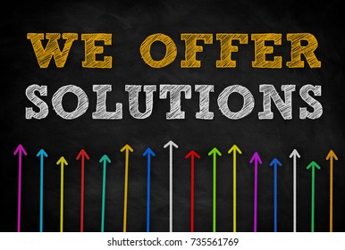 We Offer Solutions Background Concept Stock Illustration 735561769 ...