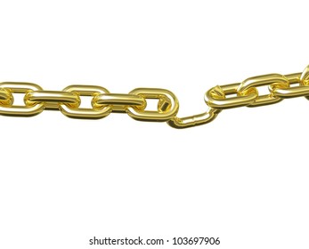3d Rendering Chain On White Background Stock Illustration 1400406983 ...
