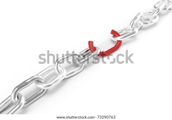 Weak Red Chain Link Stock Illustration 73290763 | Shutterstock