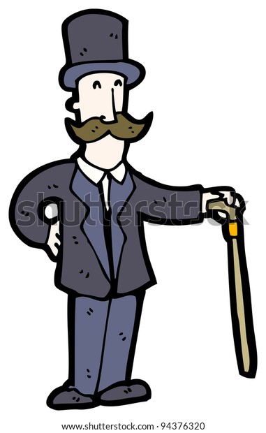 Wealthy Man Cartoon Raster Version Stock Illustration 94376320