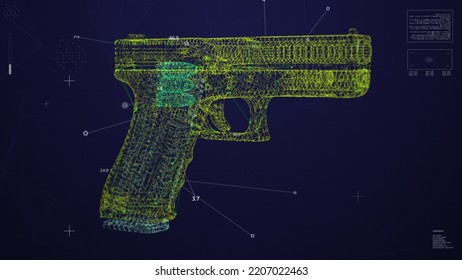 Weapon Scanning Interface Ui Hud Gun Stock Illustration 2207022463 ...
