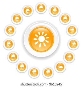 Weather Raster Iconset Vector Version Available Stock Illustration ...
