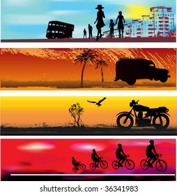 Web Banner Bitmap Templates Stock Illustration 36341983