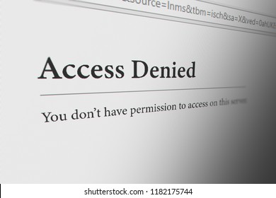 Web Browser Access Denied Message3d Illustration Stock Illustration ...