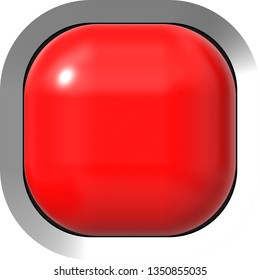 Red Oval Button Metal Border Vector Stock Vector (Royalty Free) 608652875