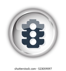 Web Button Black Traffic Light Icon Stock Illustration 523059097 ...
