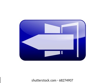 Web Button Blue Logout Icon Stock Illustration 68274907 | Shutterstock