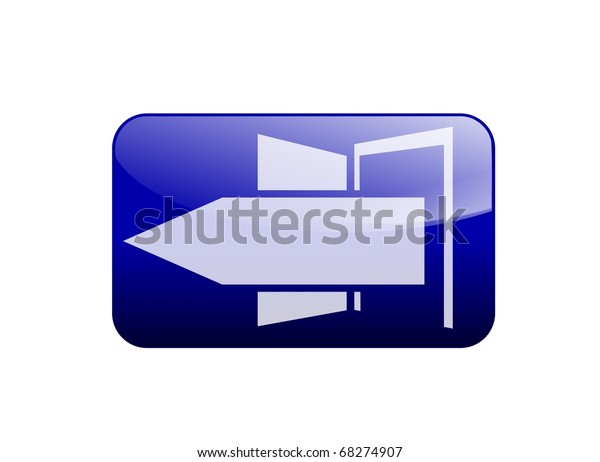 Web Button Blue Logout Icon Stock Illustration 68274907 | Shutterstock