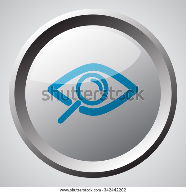 Web Button Blue Observation Icon Stock Illustration 342442202
