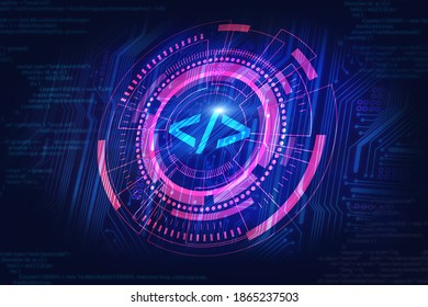 Web Development Web Design Concept Darkblue Stock Illustration ...