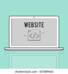 Web Development Symbol Icon Concept Stock Illustration 507089665 ...