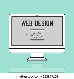 Web Development Symbol Icon Concept Stock Illustration 508363216 ...