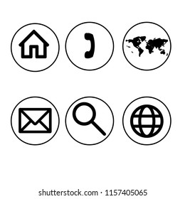 Web Icon Set Circle Stock Illustration 1157405065 | Shutterstock