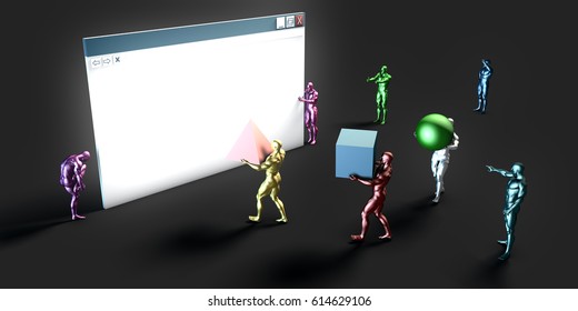 Web Information Technology Art Future 3d Stock Illustration 614629106 ...
