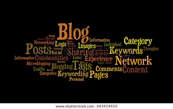 Web Log Word Cloud Stock Illustration 643414450
