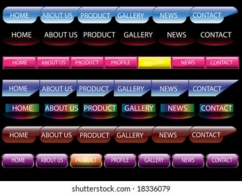 Web Navigation Templates Bannerbutton Design Vector Stock Illustration ...