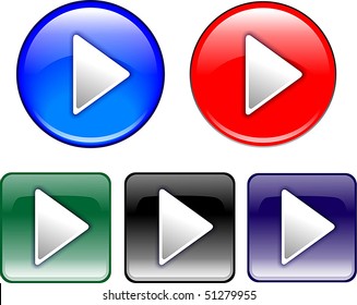 Play Button Glossy Illustration Vector Eps Stock Vector (Royalty Free ...