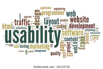 Web Usability Concept Tag Cloud On Stock Illustration 161121710 ...