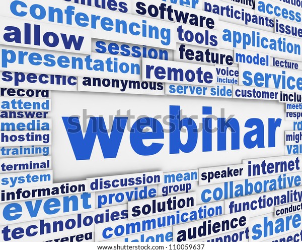 Webinar Slogan Poster Design Online Conference Stock Illustration ...