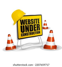 Website Under Construction Sign Studs Illustration Stock Illustration ...