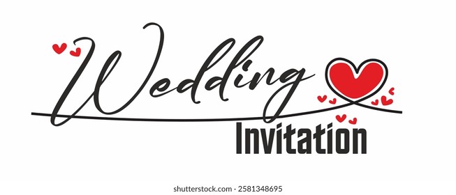 Romantic Wedding Invitation with Heart Hand Gesture - Free Stock ...