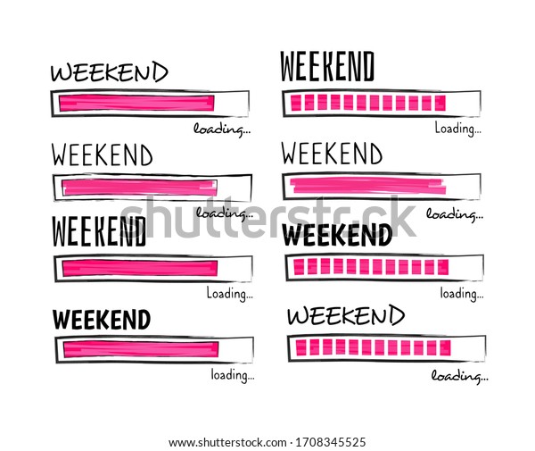 Weekend Loading Happy Friday Meme Quote Stock Illustration 1708345525 ...