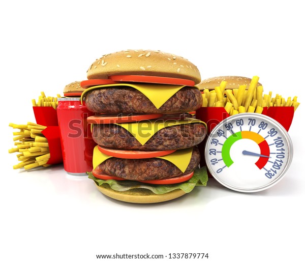 Weigh Scale Indicator On Red Zone Stock Illustration 1337879774 ...