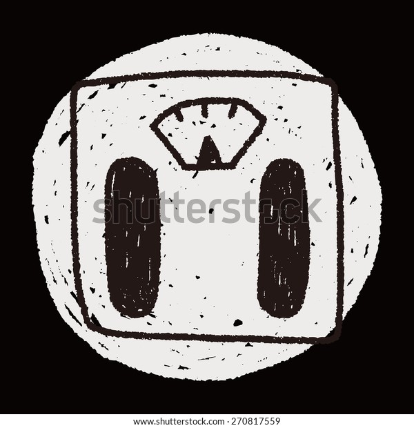 Weighting Machine Doodle Drawing Stock Illustration 270817559 ...