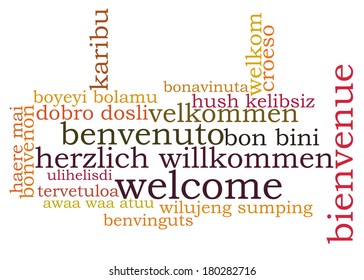 Welcome Different Languages Word Cloud 스톡 일러스트 180282728 | Shutterstock