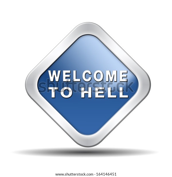 Welcome Hell Evil Sinner Go Devil Stock Illustration 164146451 ...