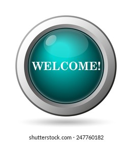 Welcome Icon Internet Button On White Stock Illustration 247760182 ...