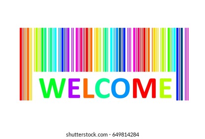 Welcome Word Bar Code Stock Illustration 649814284 | Shutterstock