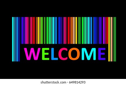 Welcome Word Bar Code Stock Illustration 649814293 | Shutterstock