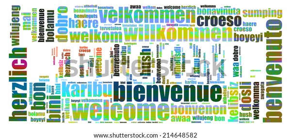 Welcome Word Cloud Stock Illustration 214648582 | Shutterstock