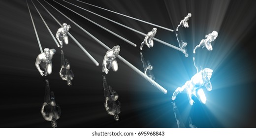 Well Coordinated Managed Team Working Together Stock Illustration ...