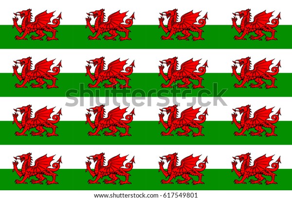 Welsh Flag Wallpaper Stock Illustration 617549801 | Shutterstock
