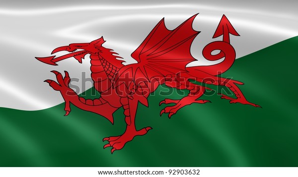 Welsh Flag Wind Part Series Stock Illustration 92903632 | Shutterstock