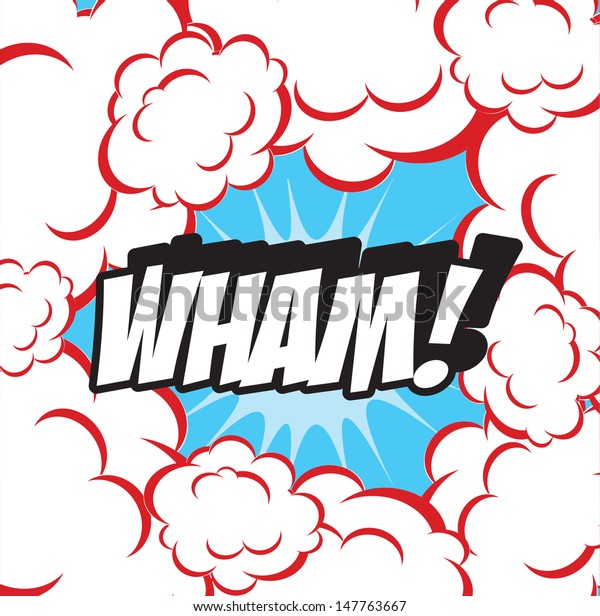 Wham Background Clouds Retro Stock Illustration 147763667 | Shutterstock