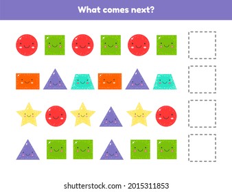 What Comes Next Continue Sequence Geometric Stock Illustration ...
