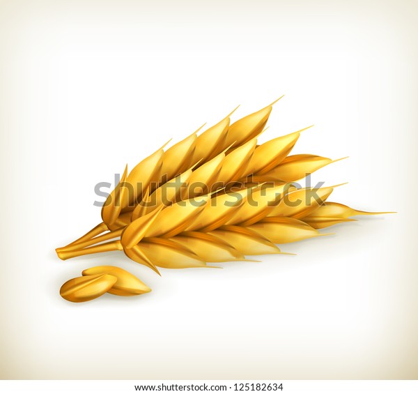 Wheat Icon Bitmap Copy Stock Illustration 125182634