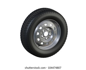 Modern Steel Car Wheel Isolated On Stock Photo 349865558 | Shutterstock