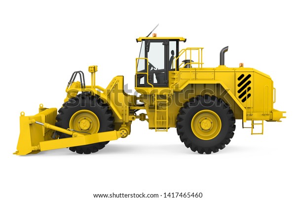 Wheel Dozer Isolated Side View 3d Stock Illustration 1417465460 ...