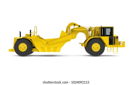 Scraper Machine Side Top View 3d Stock Illustration 555608995