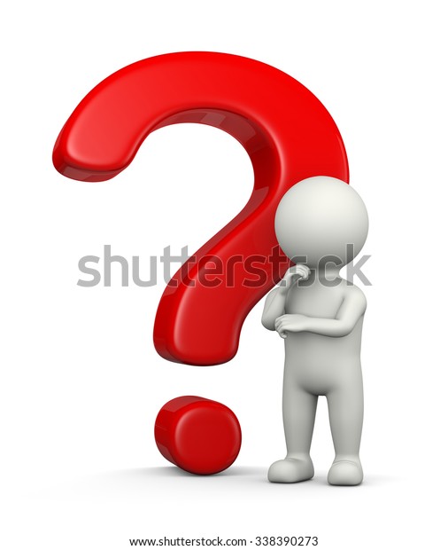 White 3d Character Front Big Red Stock Illustration 338390273 ...