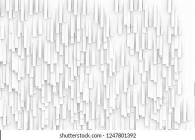 White 3d Geometry Vertical Block Wallarchitecture Stock Illustration ...