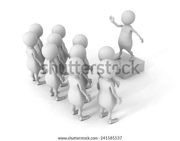 White 3d Man Talking Crowd 3d Stock Illustration 241585537 | Shutterstock